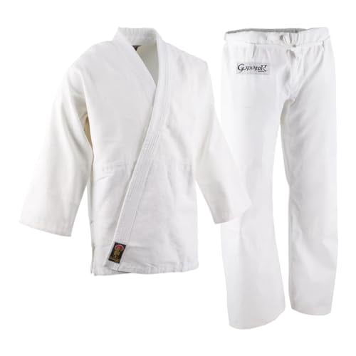 Pro Force Bleached White Size 1 Single Weave Cotton Gladiator Judo Gi ...
