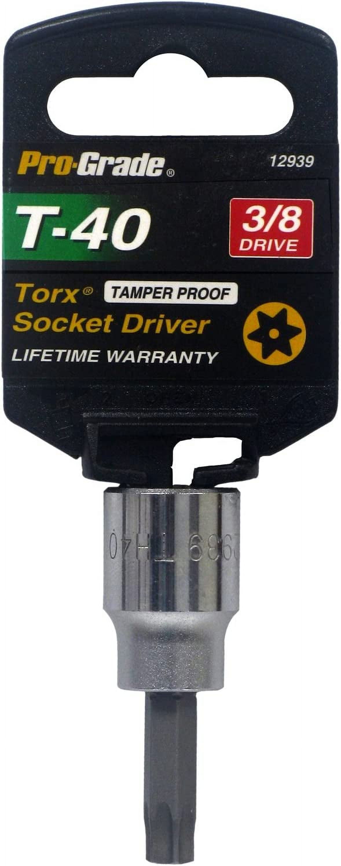 Pro-Grade 12940 0.37 in. Drive x T40 Internal Torx Socket - Walmart.com
