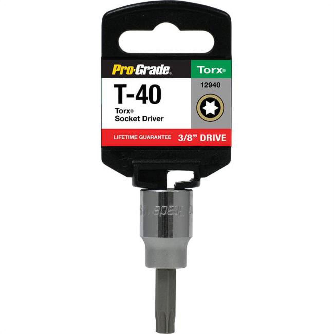 Pro-Grade 12940 0.37 in. Drive x T40 Internal Torx Socket - Walmart.com