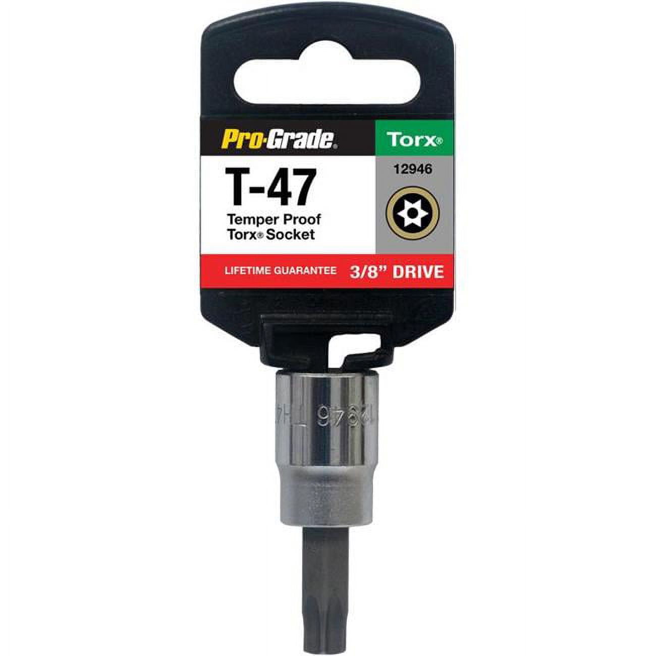 Pro-Grade 12946 0.37 in. Drive x T47 Tamper Proof Torx Socket - Walmart.com
