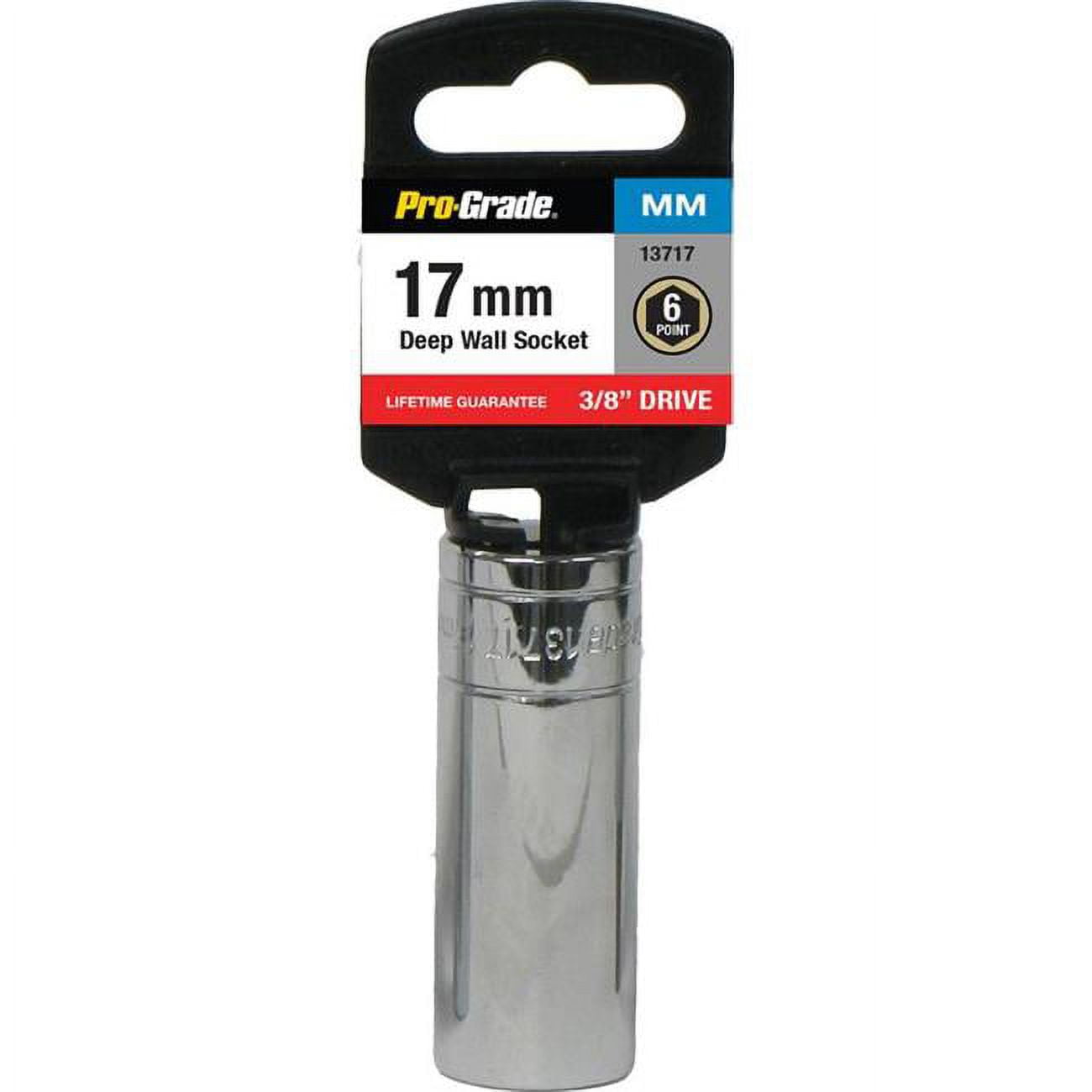 Pro-Grade 13717 0.37 in. Drive x 17 mm 6 Point Deep Socket - Walmart.com