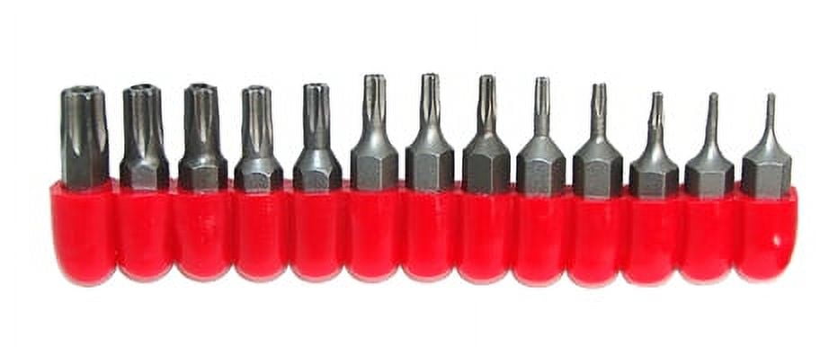 Pro-Grade 13pc Tamper Proof TORX Star Bit Set T-4 to T-40 - Taiwan - Walmart.com
