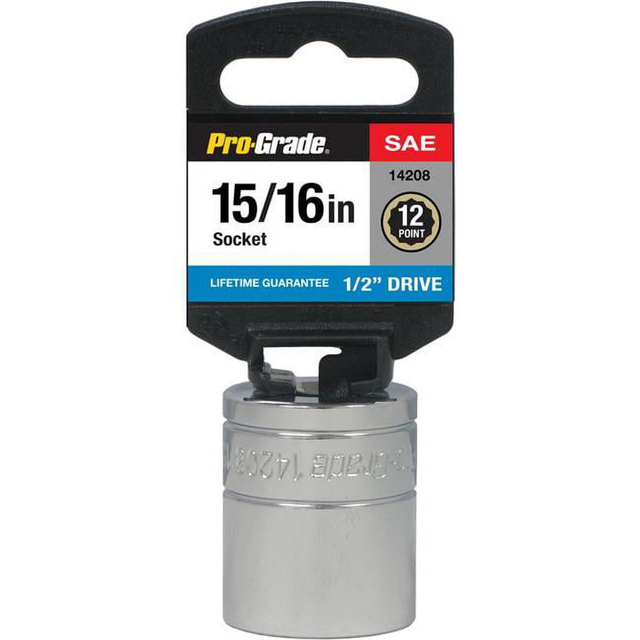 Pro-Grade 14208 0.5 Drive x 0.93 in. 12 Point Socket - Walmart.com
