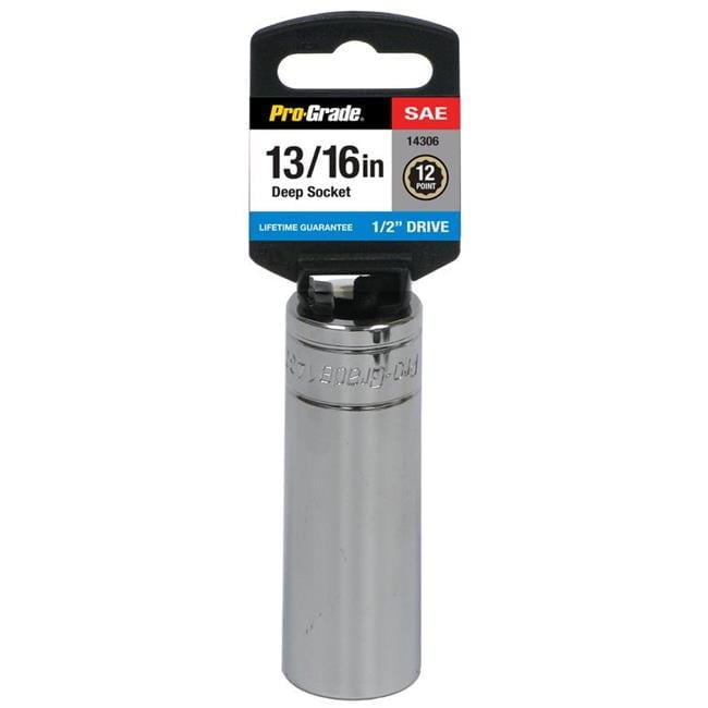 Pro-Grade 14306 0.5 Drive x 0.81 in. 12 Point Deep Socket - Walmart.com