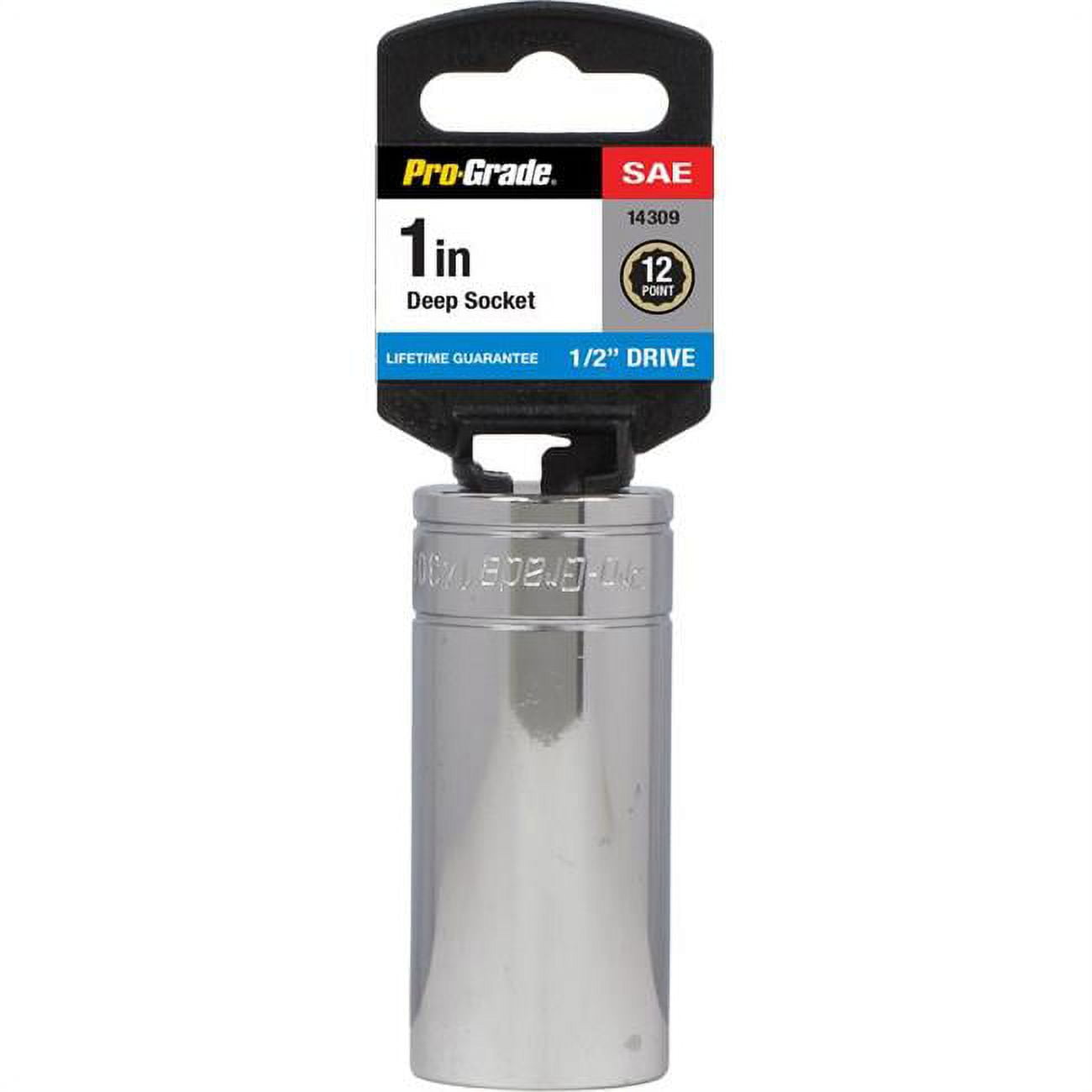 Pro-Grade 14308 1/2-Inch Drive with 12 Point Deep 15/16-Inch Socket ...