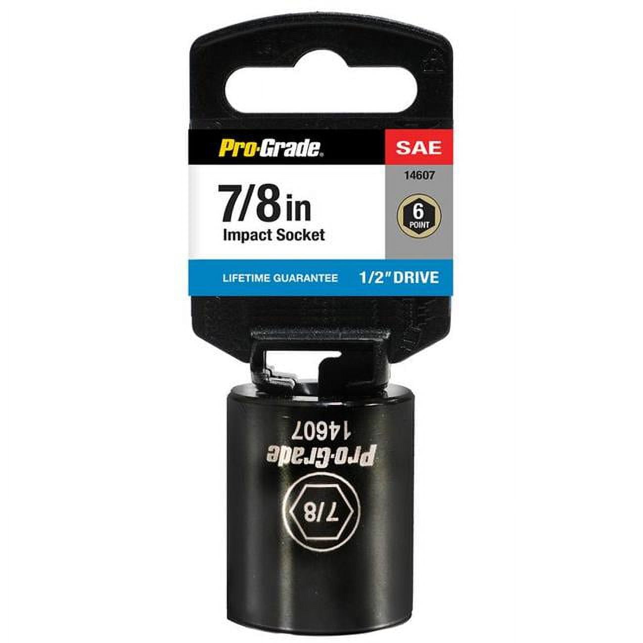 Pro-Grade 14607 0.5 Drive x 0.87 in. 6 Point Impact Socket - Walmart.com