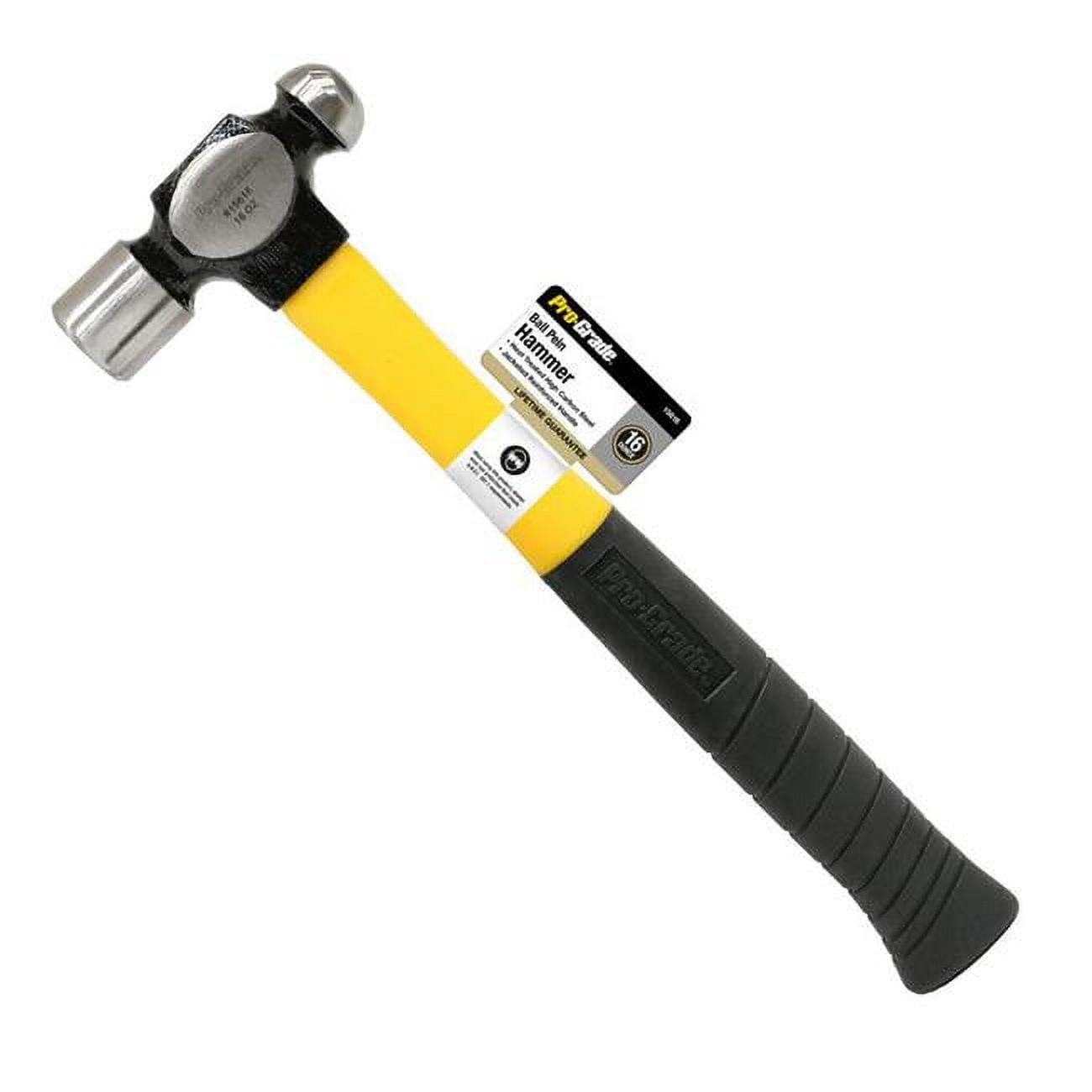 Pro-Grade 15616 16 oz Ball Pein Hammer with Fiberglass Handle - Walmart.com