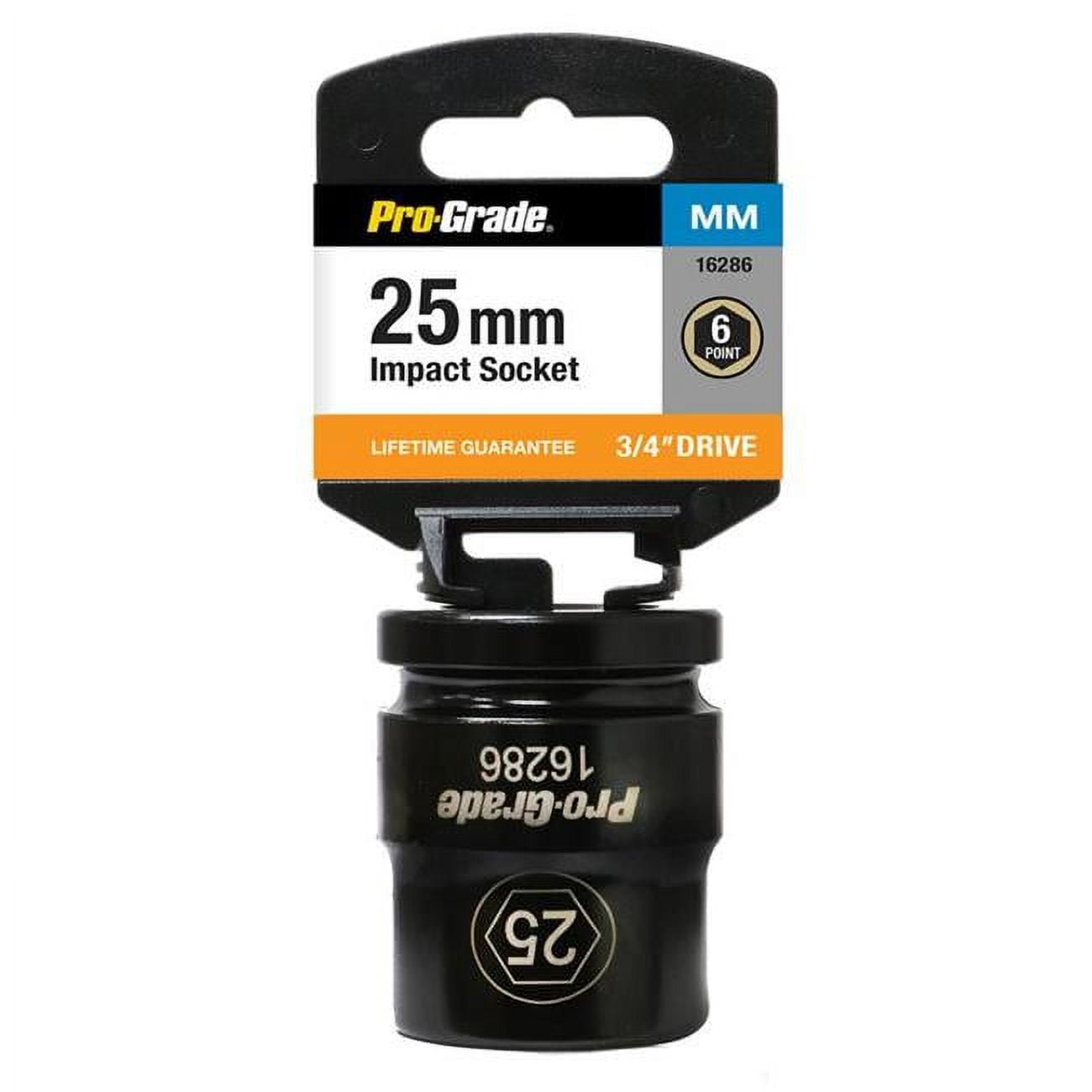 Pro-Grade 16286 0.75 in. Drive x 25 mm 6 Point Impact Socket - Walmart.com