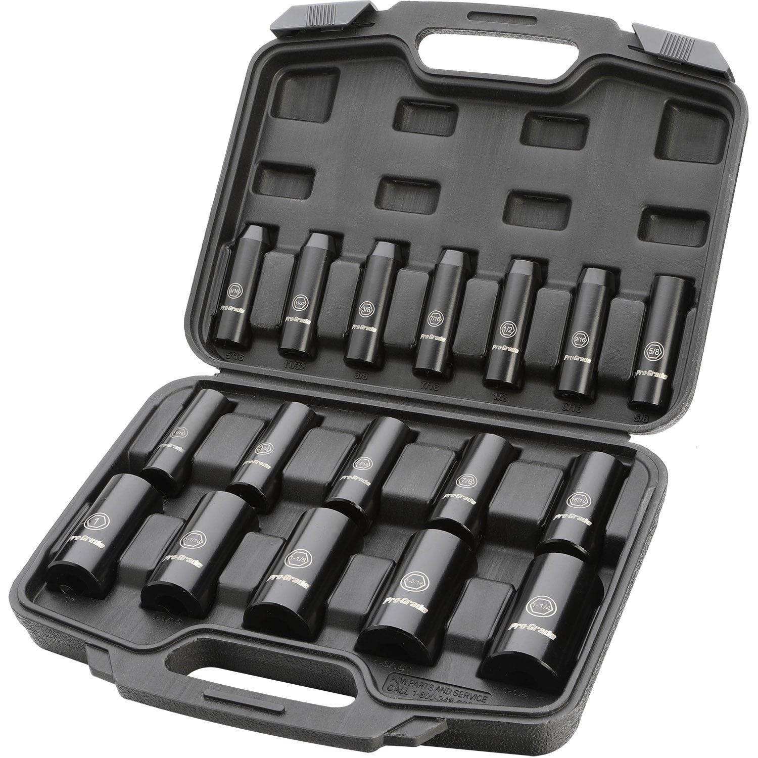Pro-Grade 17 PIECE 1/2" DRIVE SAE DEEP IMPACT SOCKET SET - Walmart.com