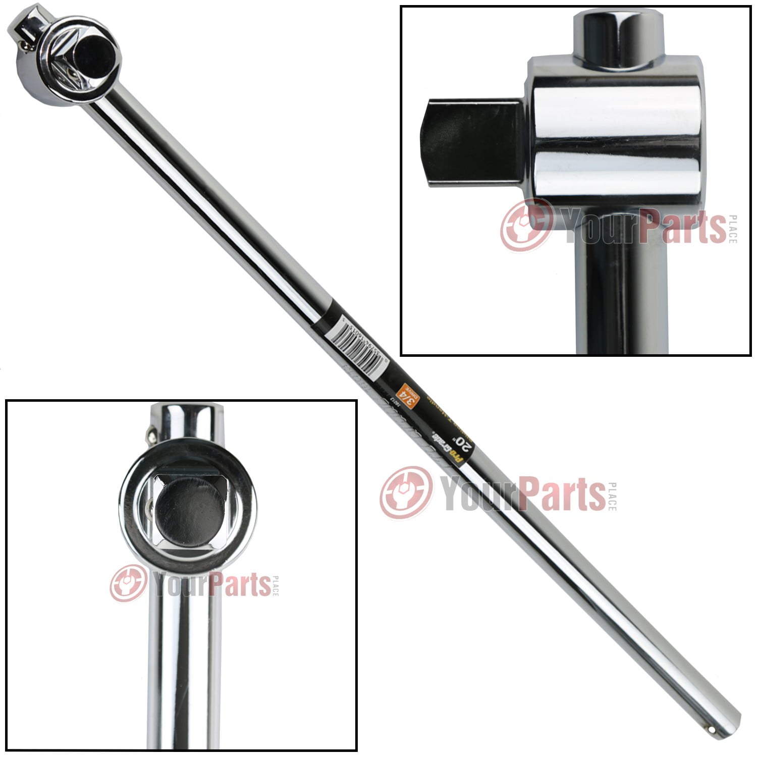 Pro Grade 20" 3/4 Drive Sliding T-Handle Socket Wrench Breaker Bar ...