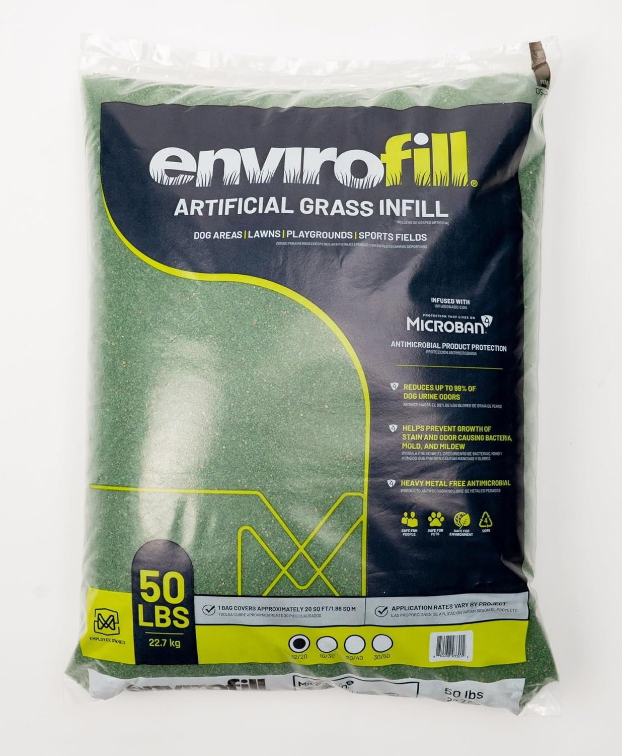 Pro-Grade 50lbs 12/20 Coated Green Silica Sand Infill - Elevate Your ...