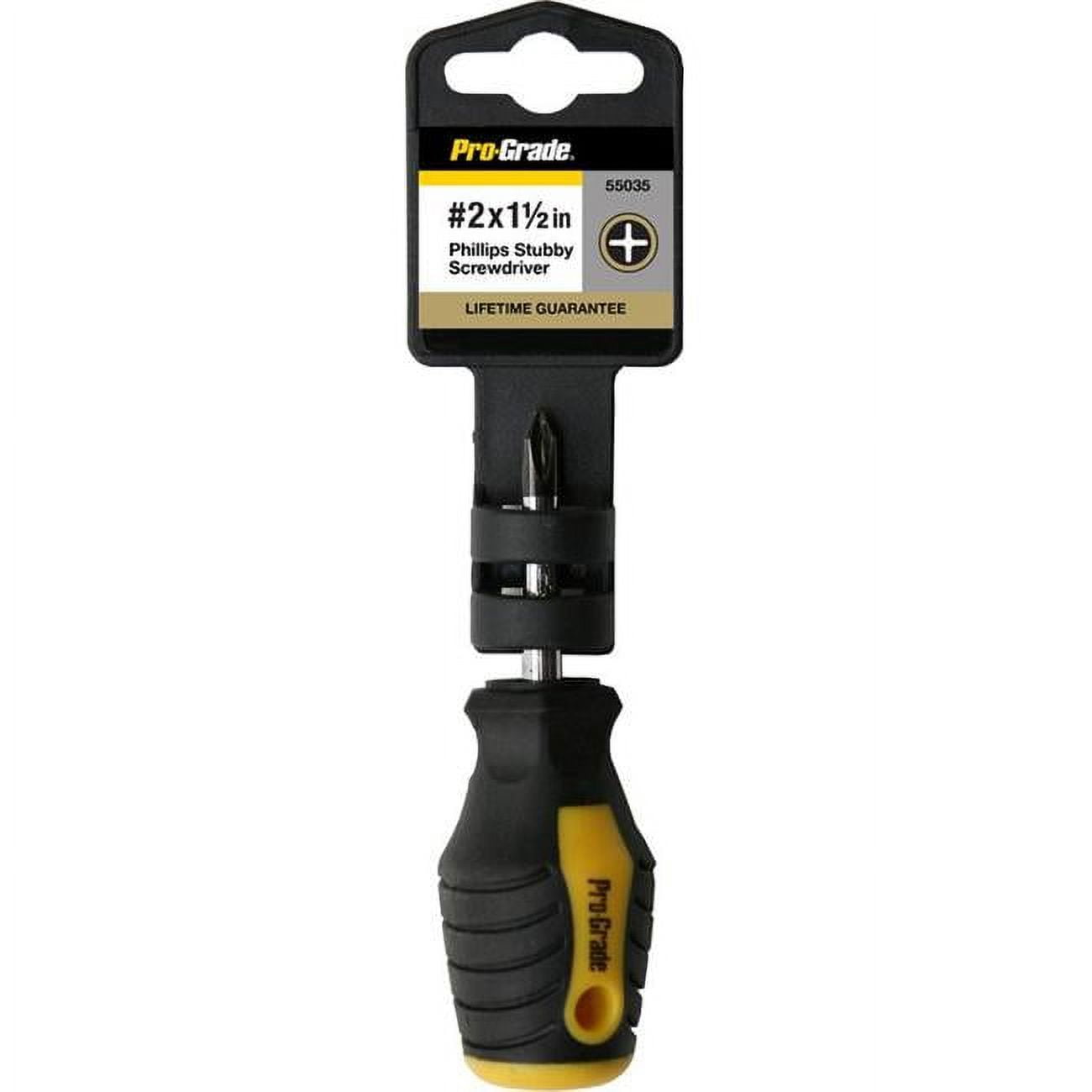 Pro-Grade 55035 No. 2 x 1.5 in. Stubby Phillips Screwdriver - Walmart.com