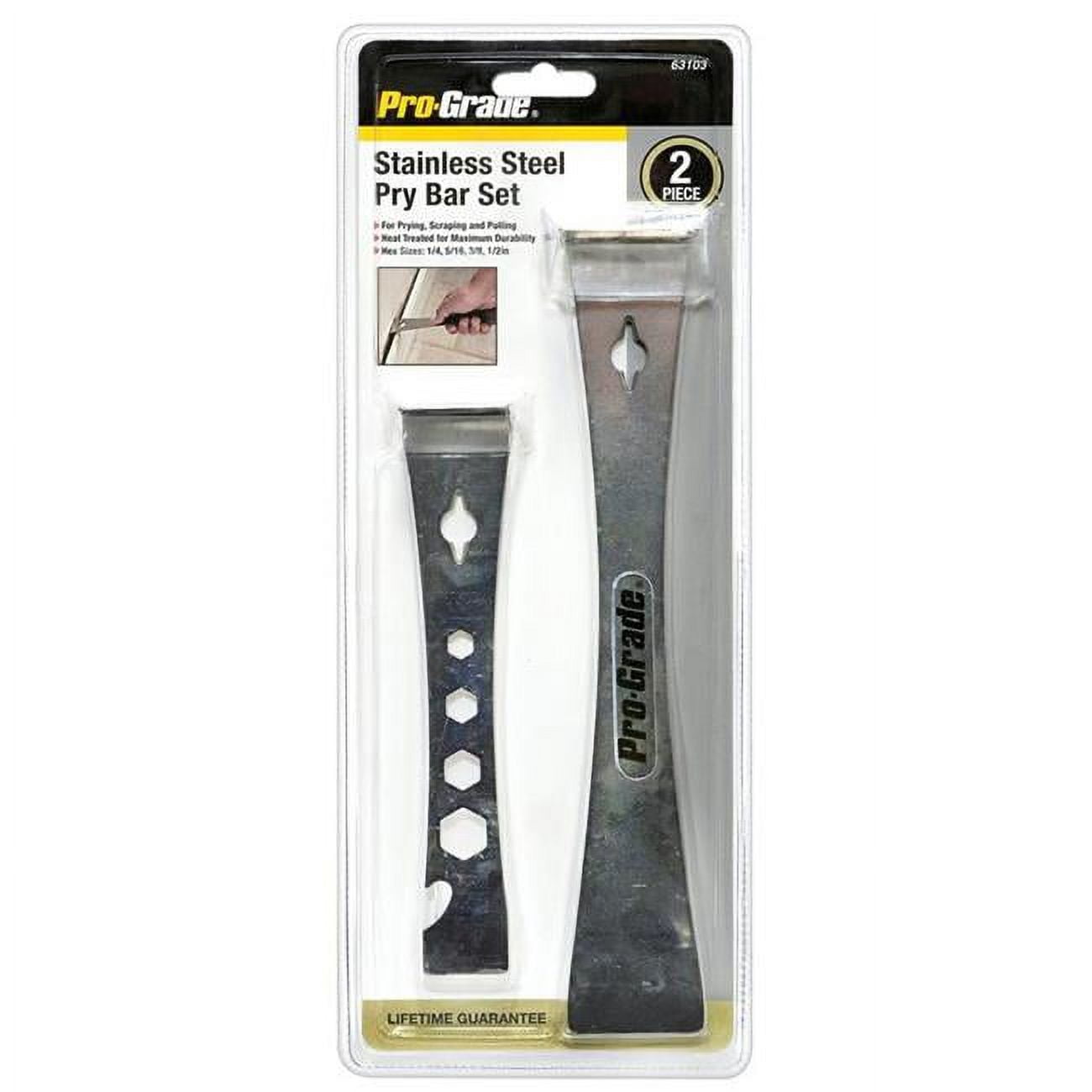 Pro-Grade 63103 Stainless Steel Wrecking Bar Set - 2 Piece - Walmart.com