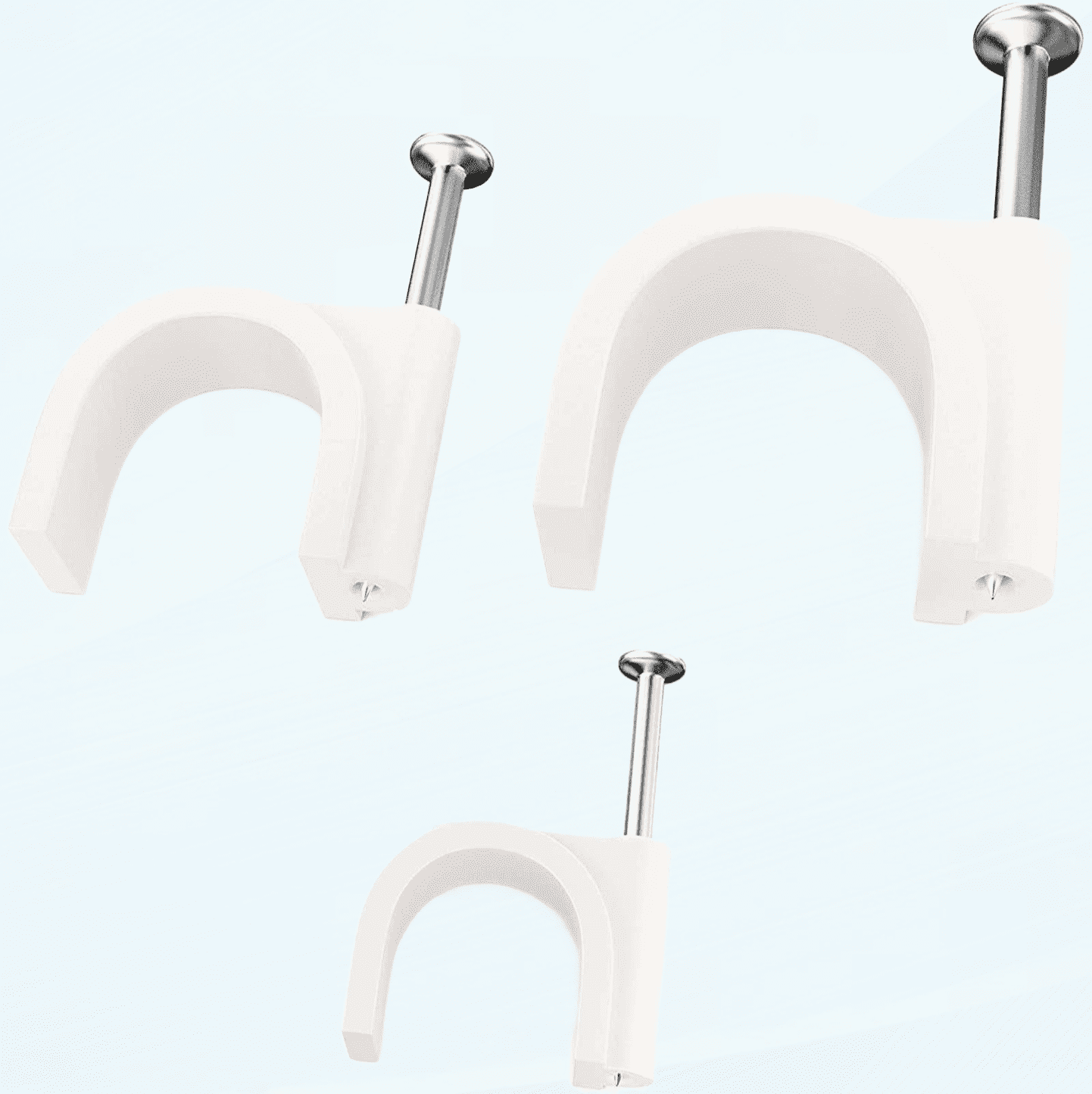 Pro-Grade, Cable Clips with Steel Nails 5mm, 7mm, 9mm Wire Holders and ...
