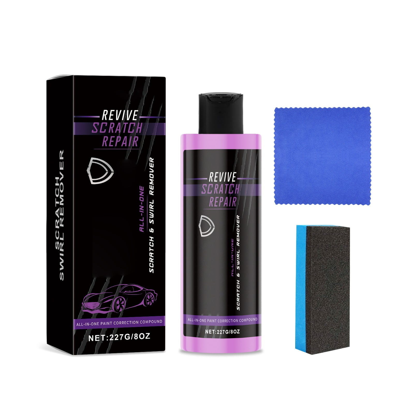 Pro-Grade Car Scratch & Swirl Remover Kit, Polishing Compound for Car ...