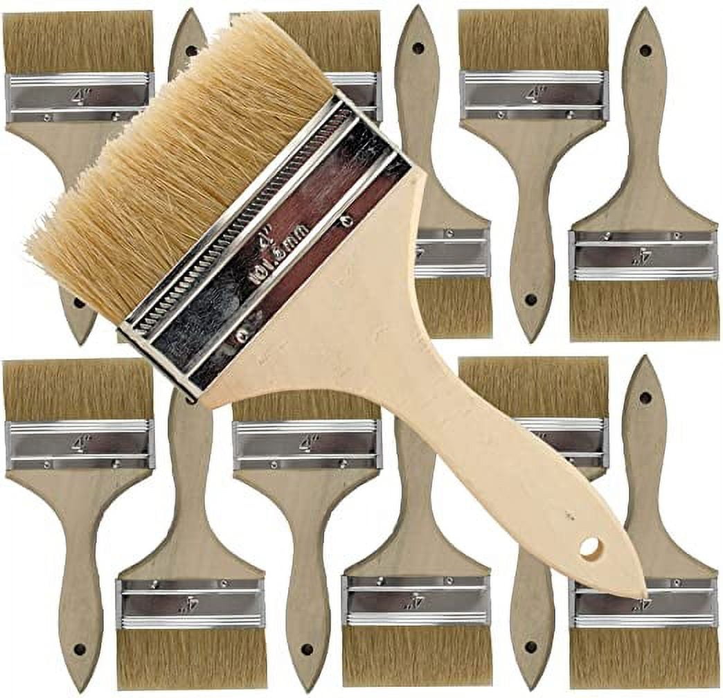 Pro Grade Chip Brush, 4 inch Professional Paint Brushes, 12 Pack ...