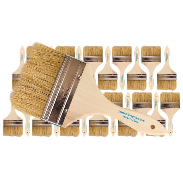 Pro Grade Chip Brush, 4 inch Professional Paint Brushes, 24 Pack ...
