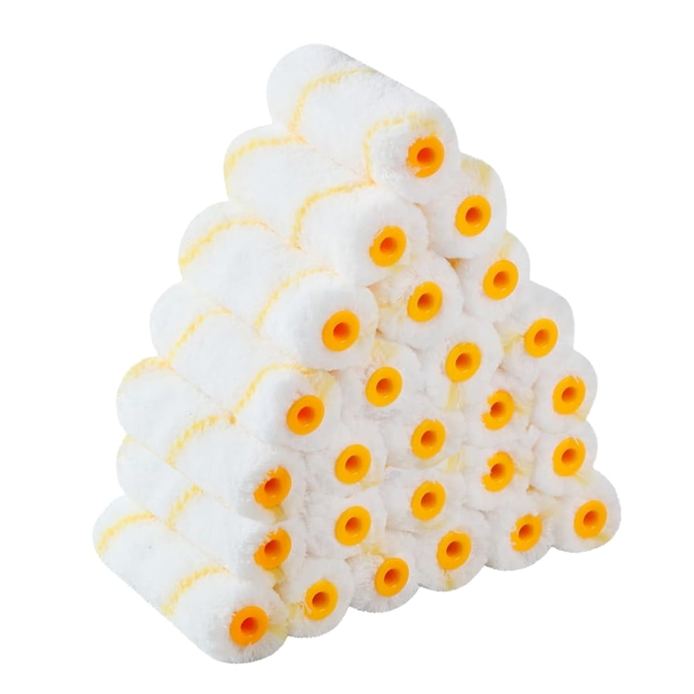 Pro Grade Paint Roller Covers, 4" x 1/2" Acrylic, 26 Pk, Interior ...