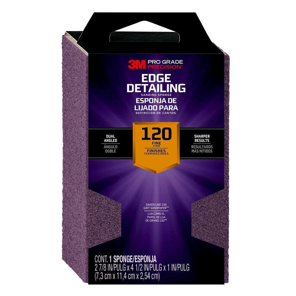 Pro Grade Precision 2-7/8 in. x 4-1/2 in. x 1 in. 120 Grit Fine Dual ...