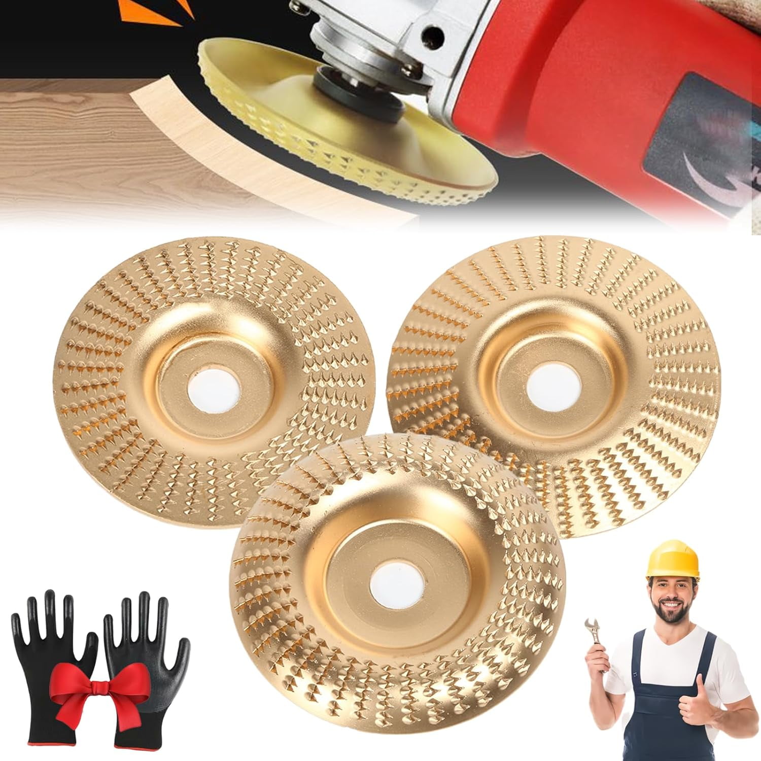 Pro-Grade Wood Cutting Discs [3 PCS], 3-in-1 Wood Carving Disc Set ...