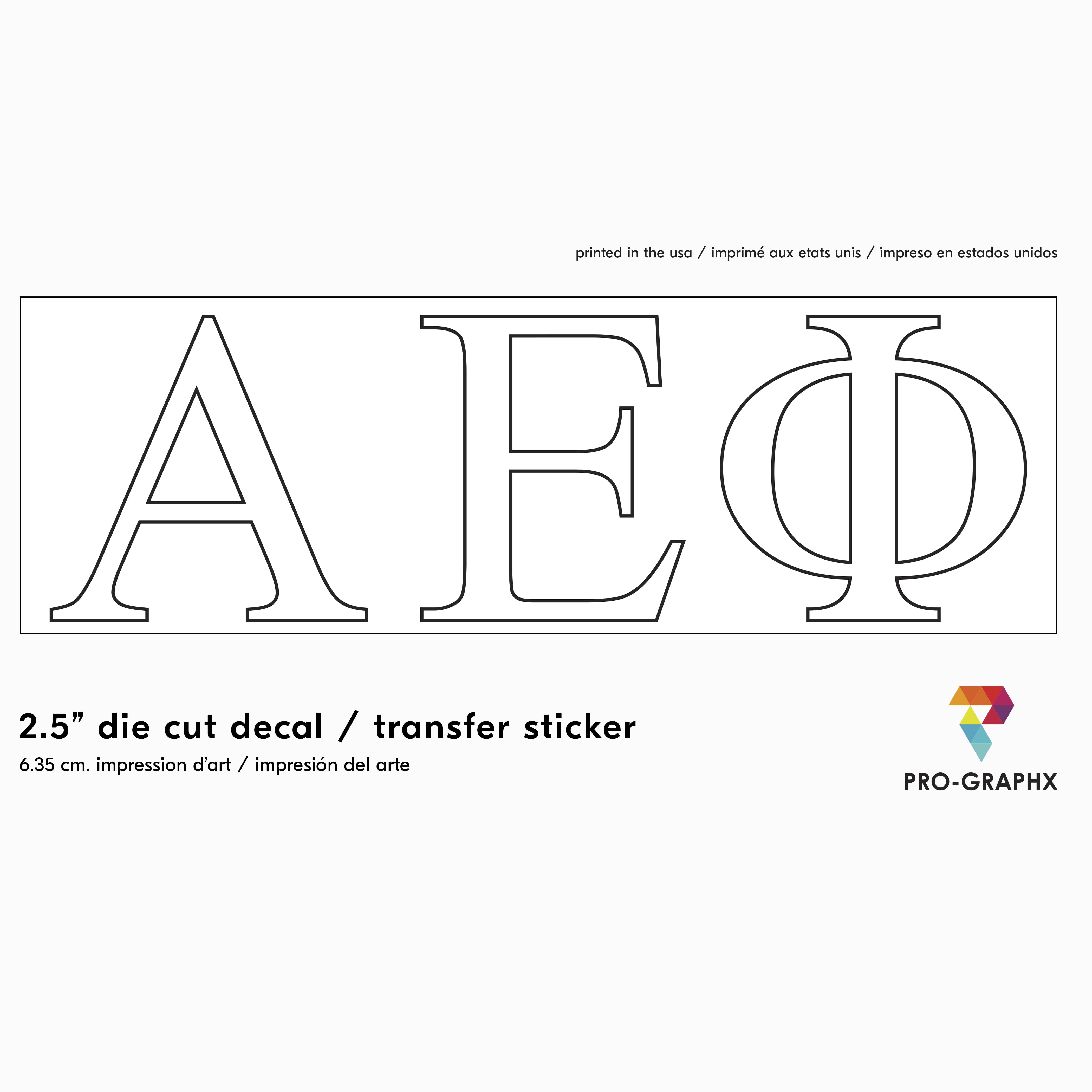 Pro-Graphx Alpha Epsilon Phi Greek Sorority Sticker Decal, 2.5 Inches ...