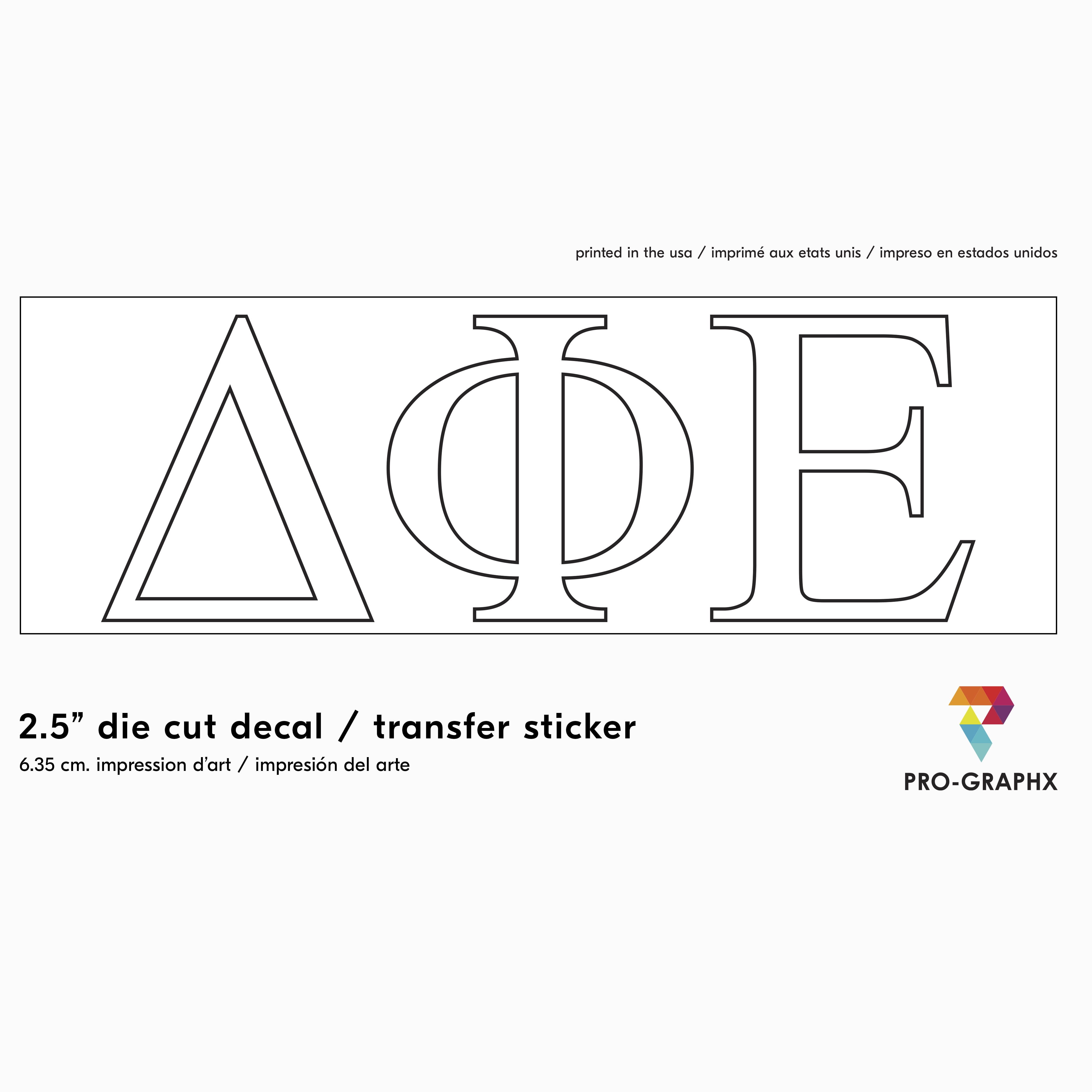 Pro-Graphx Delta Phi Epsilon Greek Sorority Sticker Decal, 2.5 Inches ...