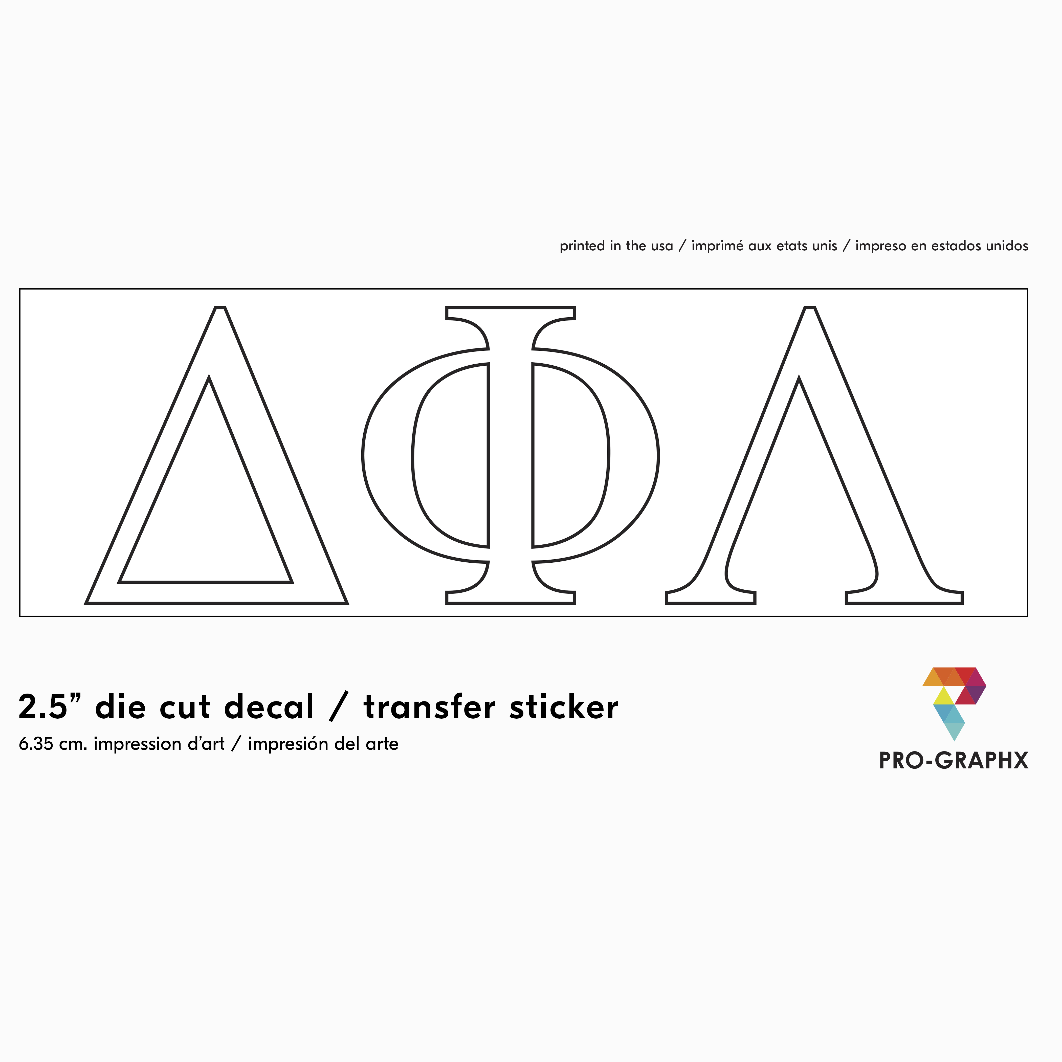 Pro-Graphx Delta Phi Lambda Greek Sorority Sticker Decal, 2.5 Inches Tall, White - Walmart.com