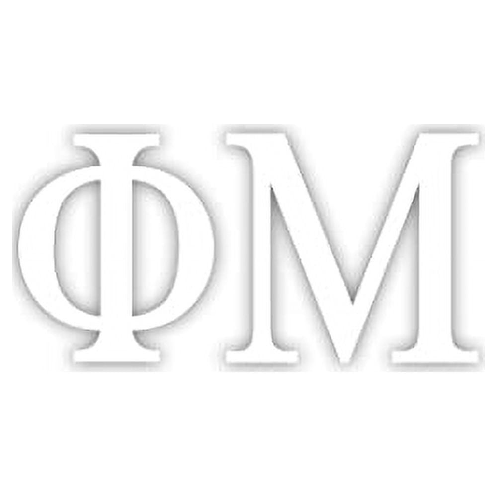 Pro-Graphx Phi Mu Greek Sorority Sticker Decal, 2.5 Inches Tall, White ...