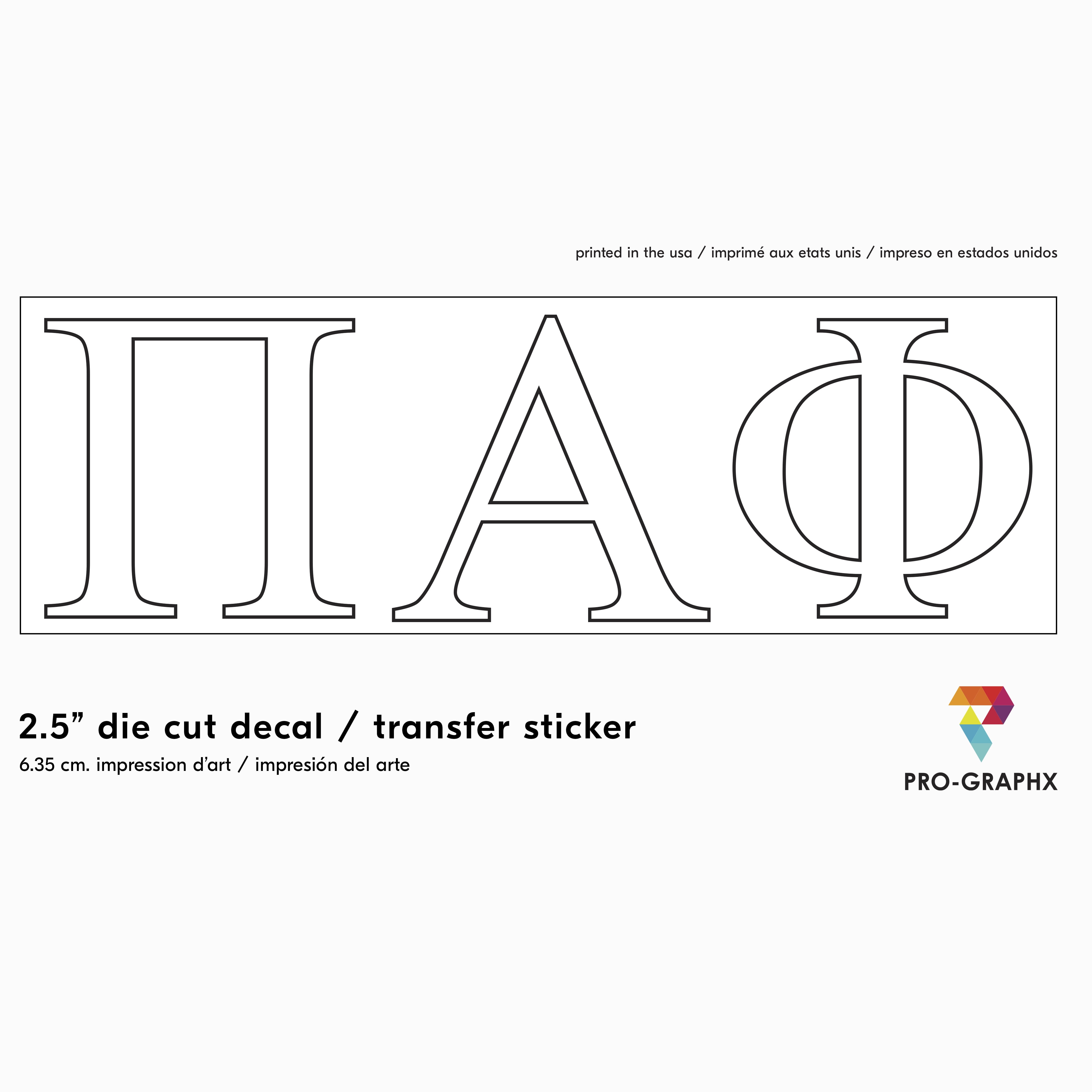 Pro-Graphx Pi Alpha Phi Sticker Greek Sorority Decal for Car, Laptop ...