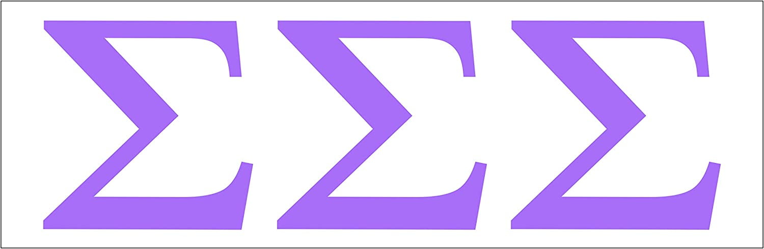 Pro-Graphx Sigma Sigma Sigma Greek Sorority Sticker Decal, 2.5 Inches ...