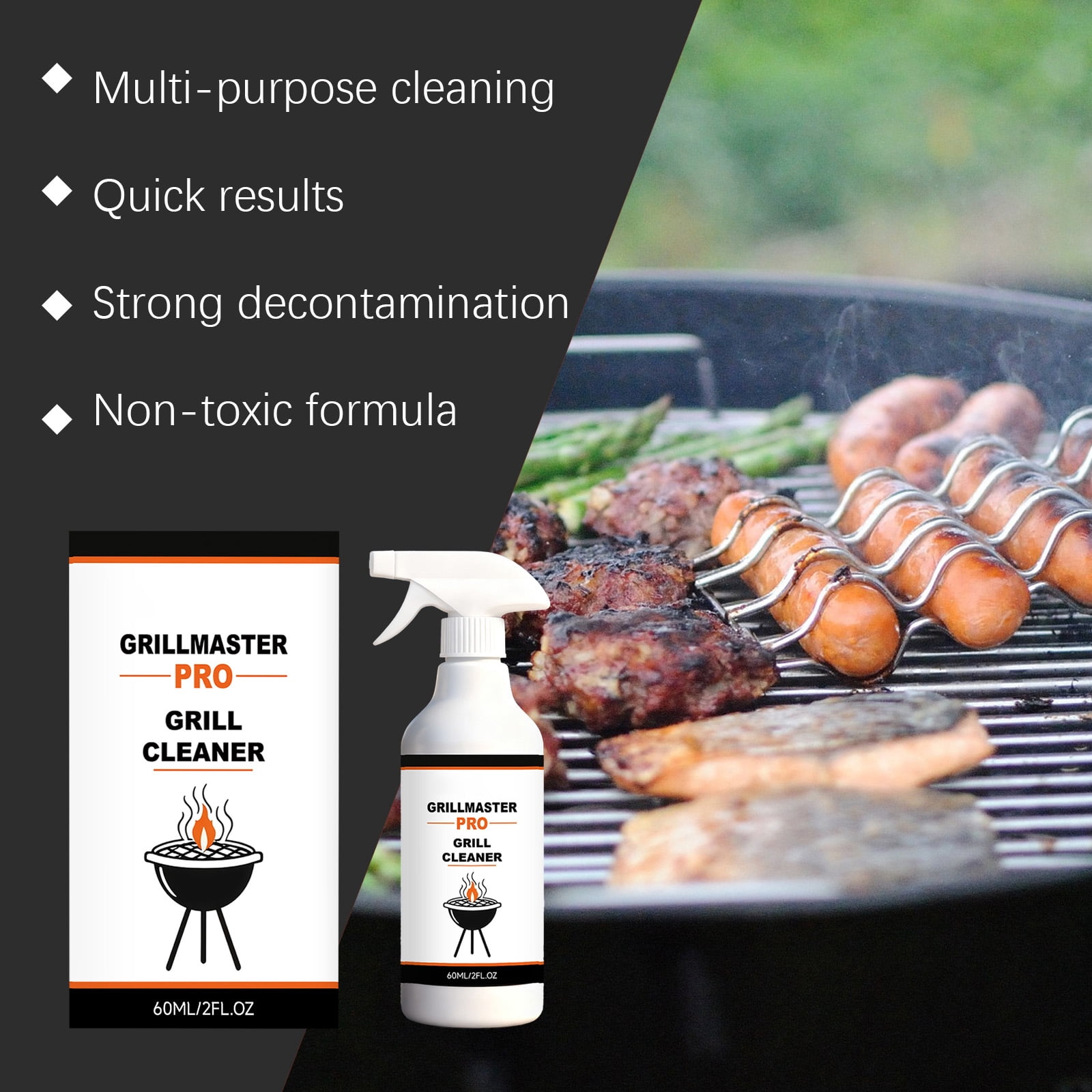 Pro Grill Cleaner Spray 2FL.OZ - Heavy Duty Oven and Grill Degreaser ...