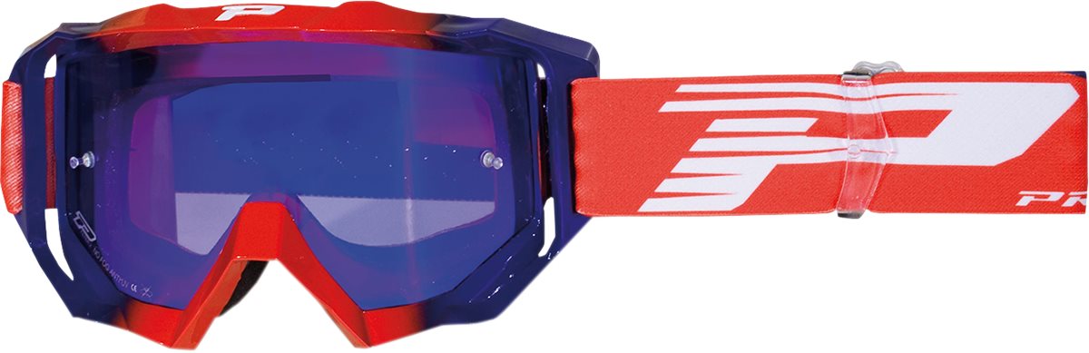 Pro Grip 3200 MX Venom Goggles (One Size Fits Most, Red/Blue / Mirrored ...