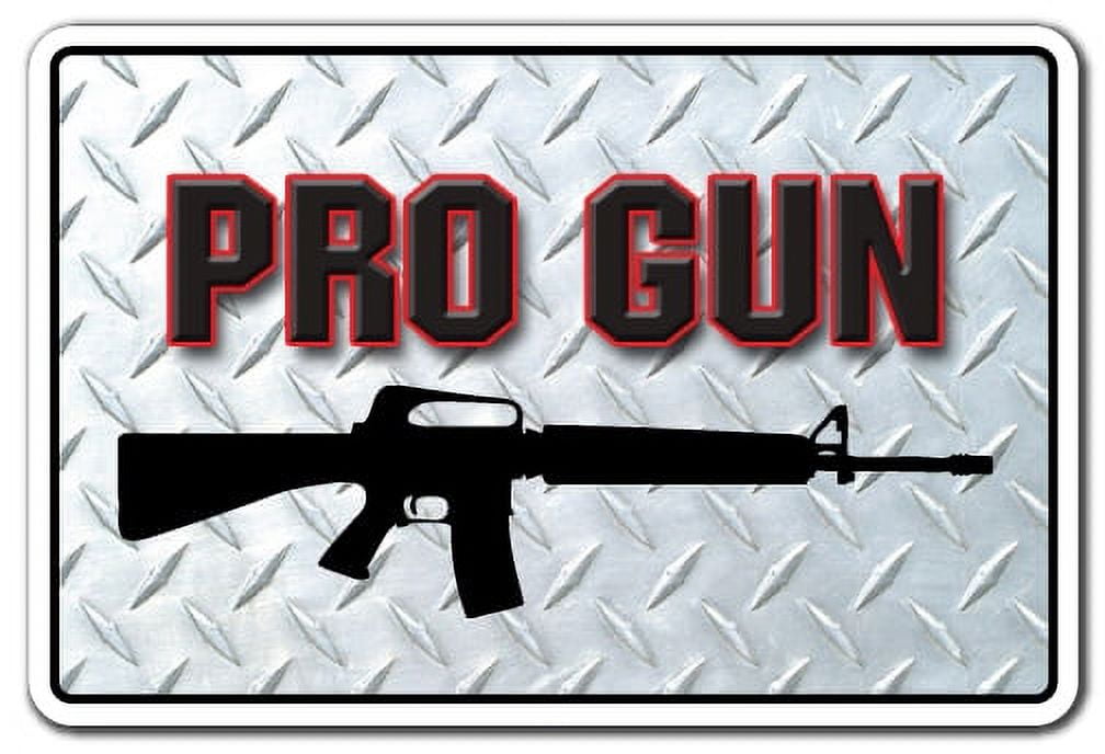 Pro Gun [3 Pack] of Vinyl Decal Stickers | Indoor/Outdoor | Funny ...