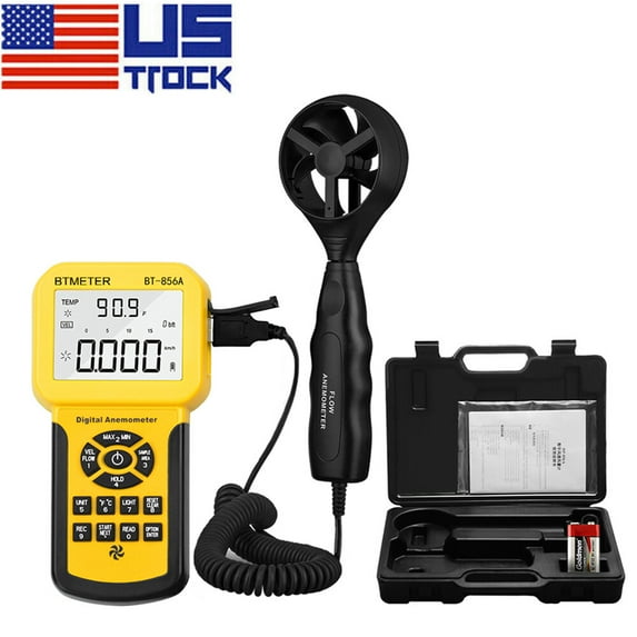 Pro HVAC Anemometer Handheld CFM Meter Wind Speed Wind Flow Meter with ...