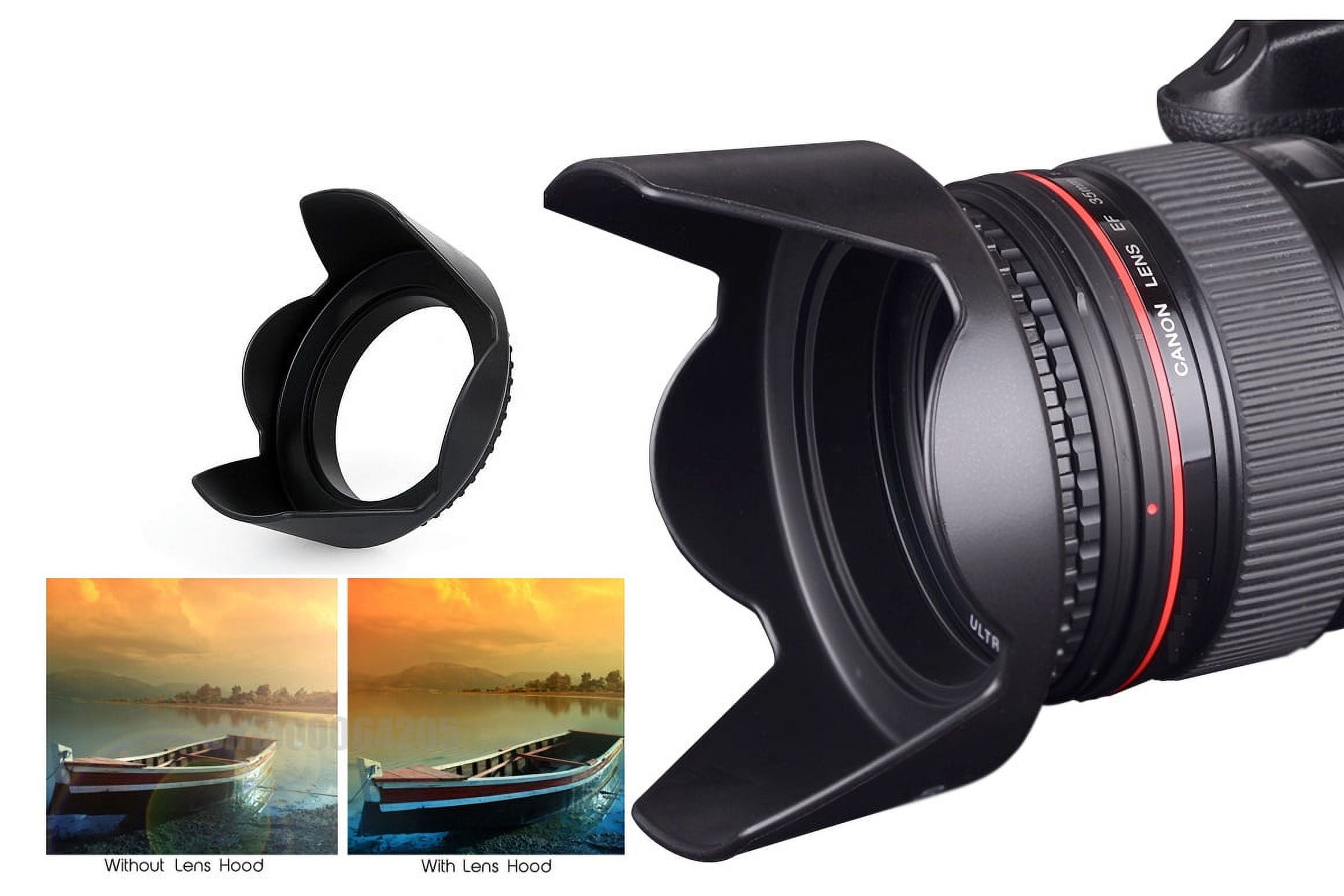 Pro Hard Lens Hood with Collar Clamp For Canon EOS R10 R50 R100 (49mm ...