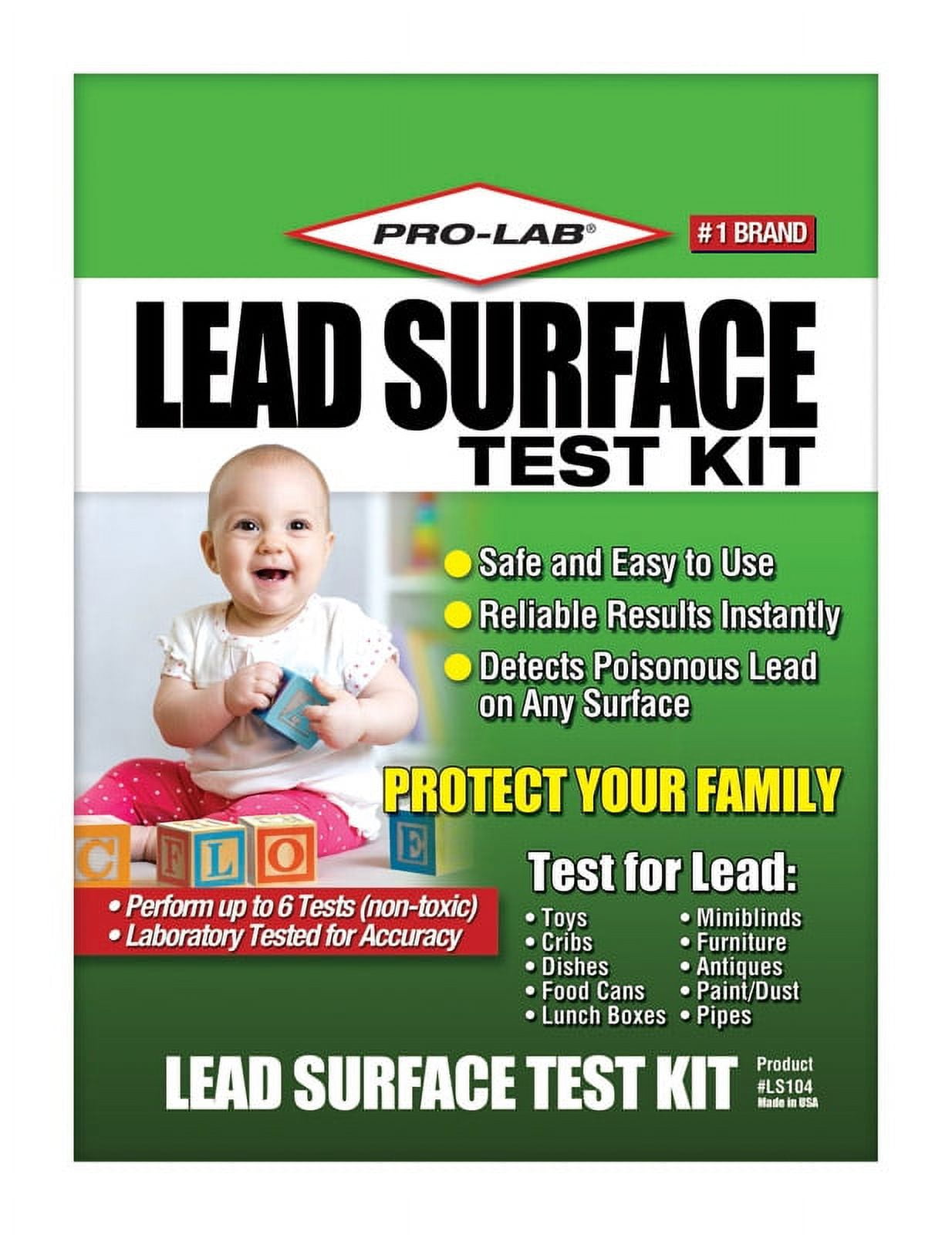 Pro Lab Instant Results Test Strips Lead Surface Test Kit (2-Pack ...