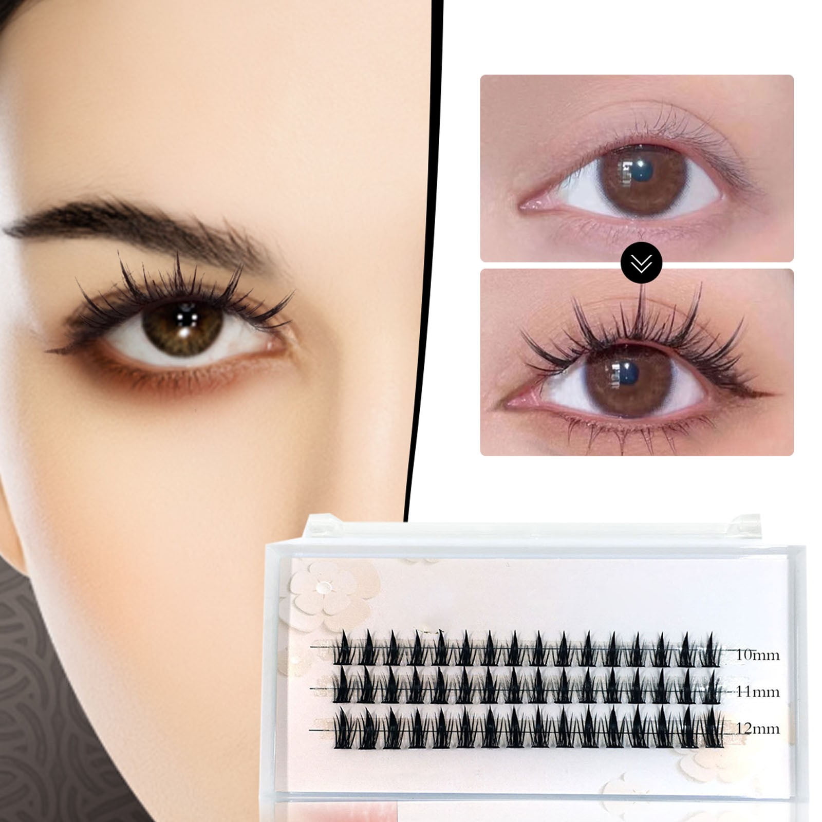 Pro Lash Beauty Lash Glue Cluster Eye Lash Short Cluster Eyelash ...