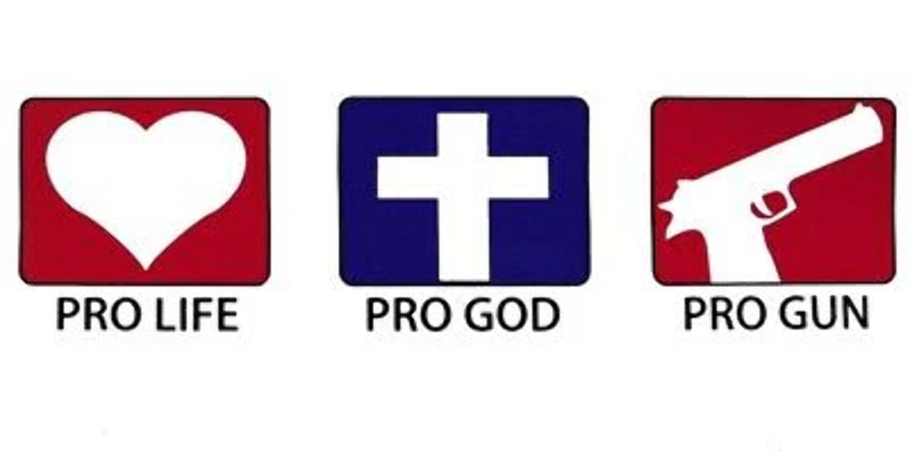 Pro Life Pro God Pro Gun White Vinyl Decal Bumper Sticker - Walmart.com