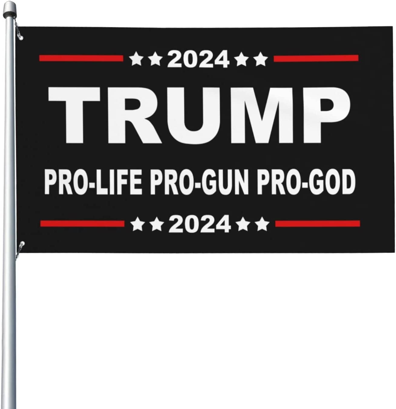 Pro Life Pro Gun Pro God Pro Trump 2024 Garden Flag 3x5 Ft Decor ...