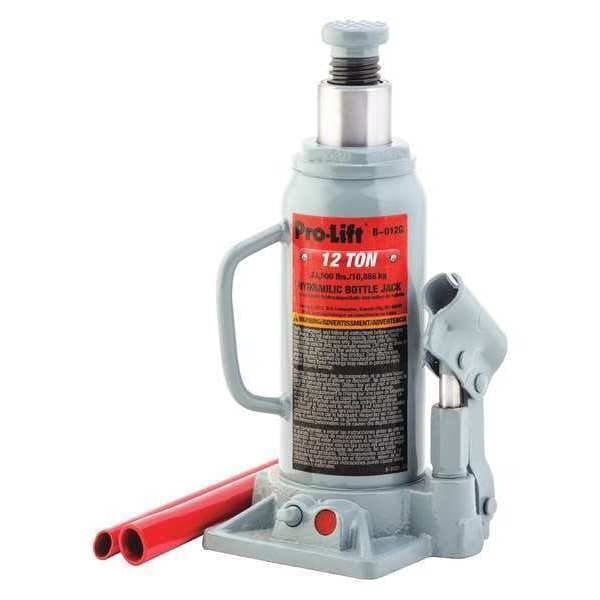 Pro-Lift B-012D 12-Ton Hydraulic Bottle Jack for Auto and Truck Service ...
