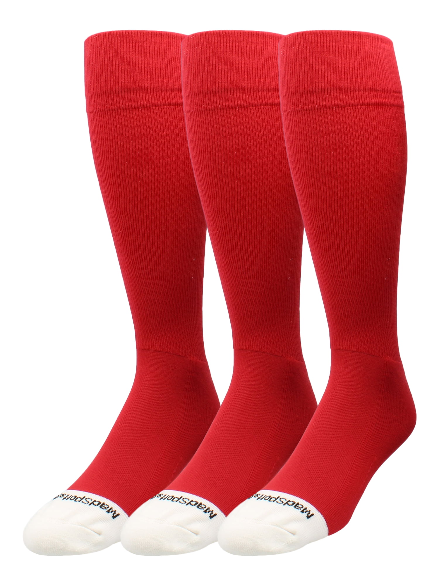 Pro Line Over the Calf Volleyball Socks (Scarlet 3 Pack, Large ...