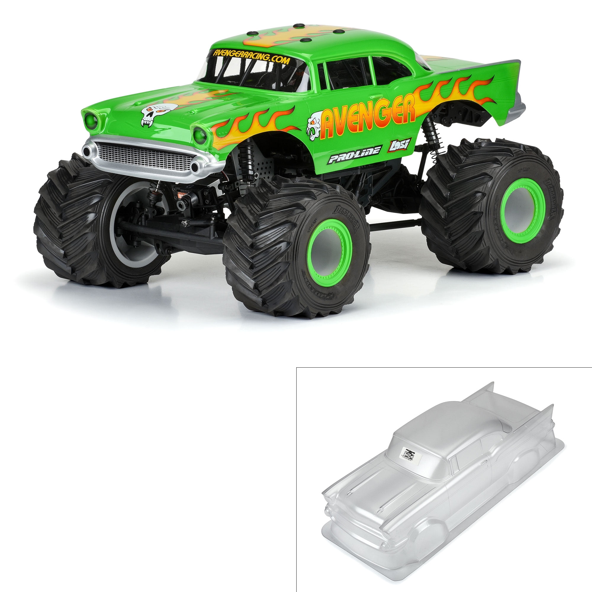 Pro-Line 363000 1957 Chevy Bel Air Avenger Edition Clear Body for Losi ...