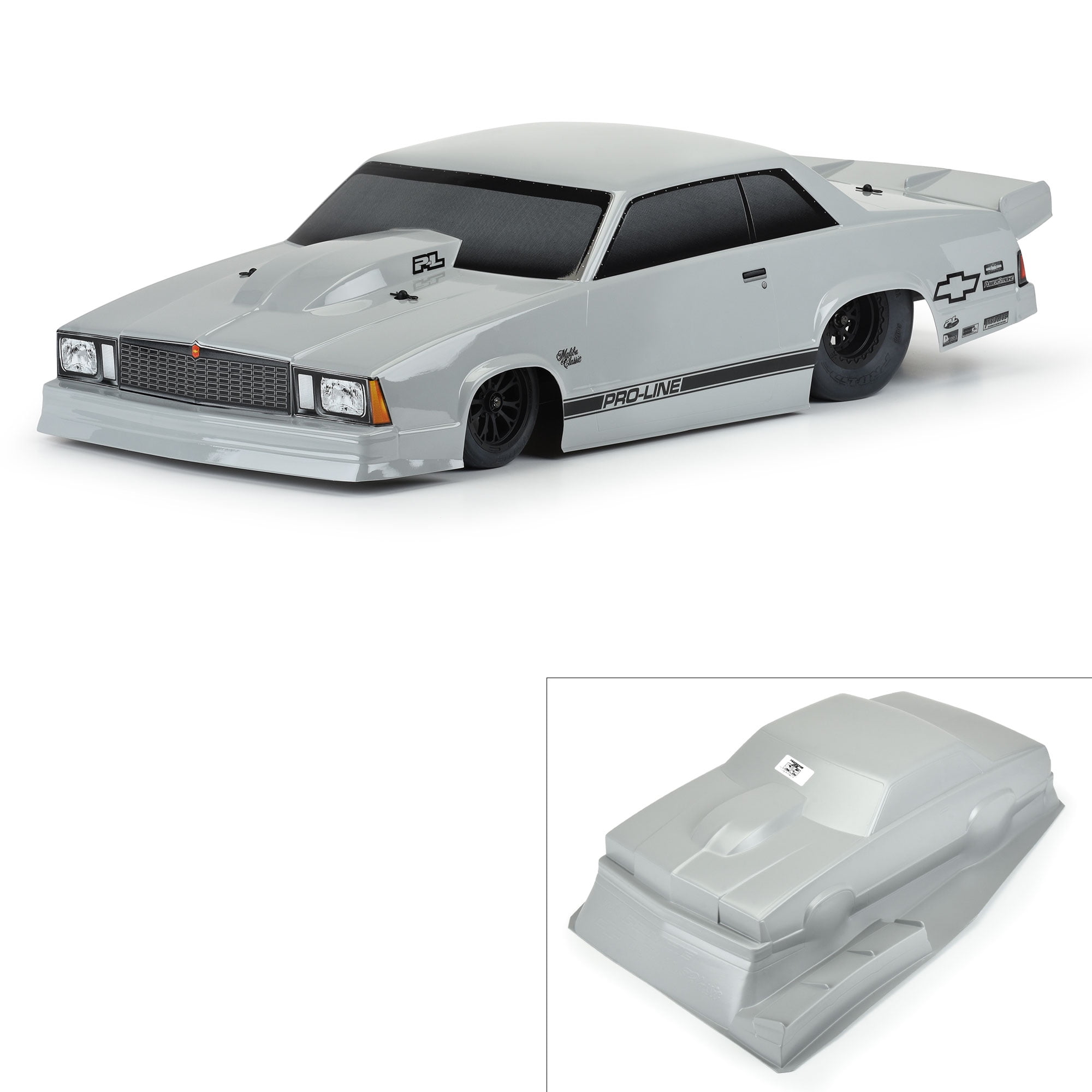 Pro-Line Racing 1978 Chevy Malibu Tough-Color Stone Gray Body PRO354914 ...