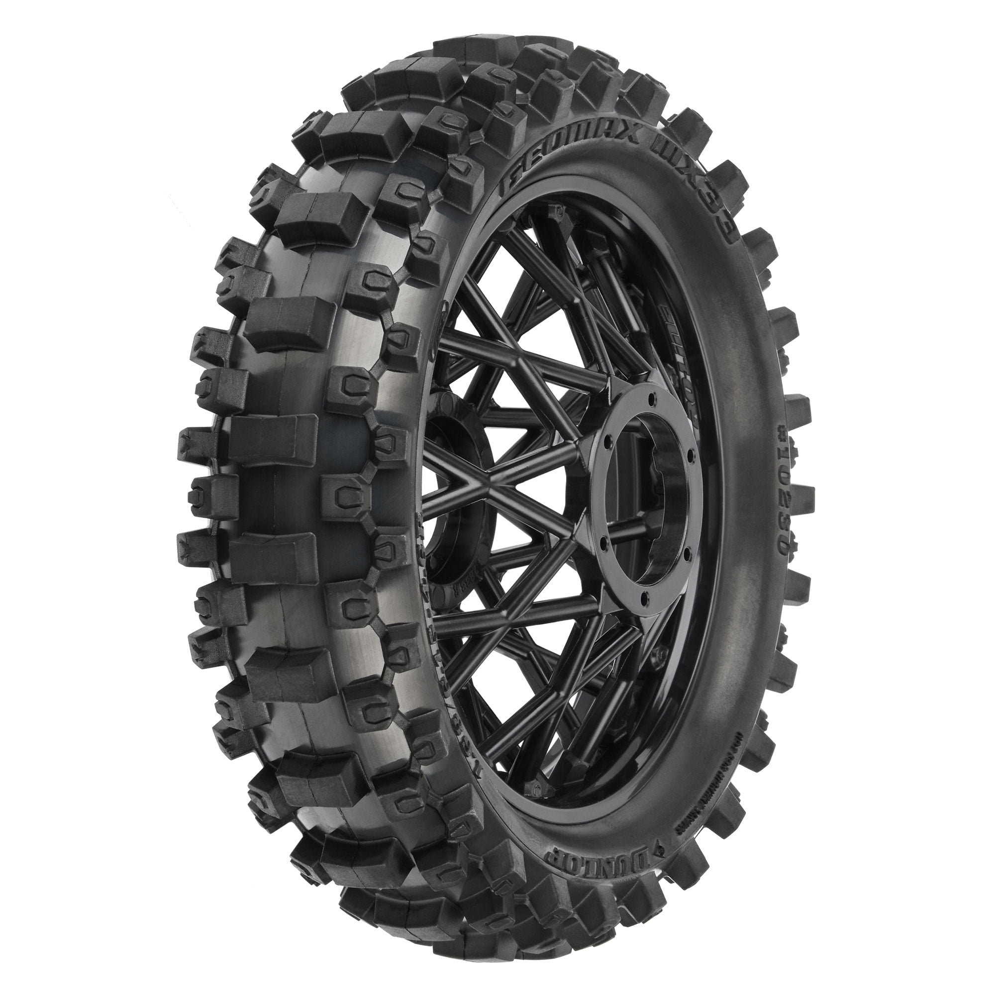 Pro-Line Racing Dunlop Geomax MX33 V2 Bead CR4 Rear Tire MTD Bullyspoke ...
