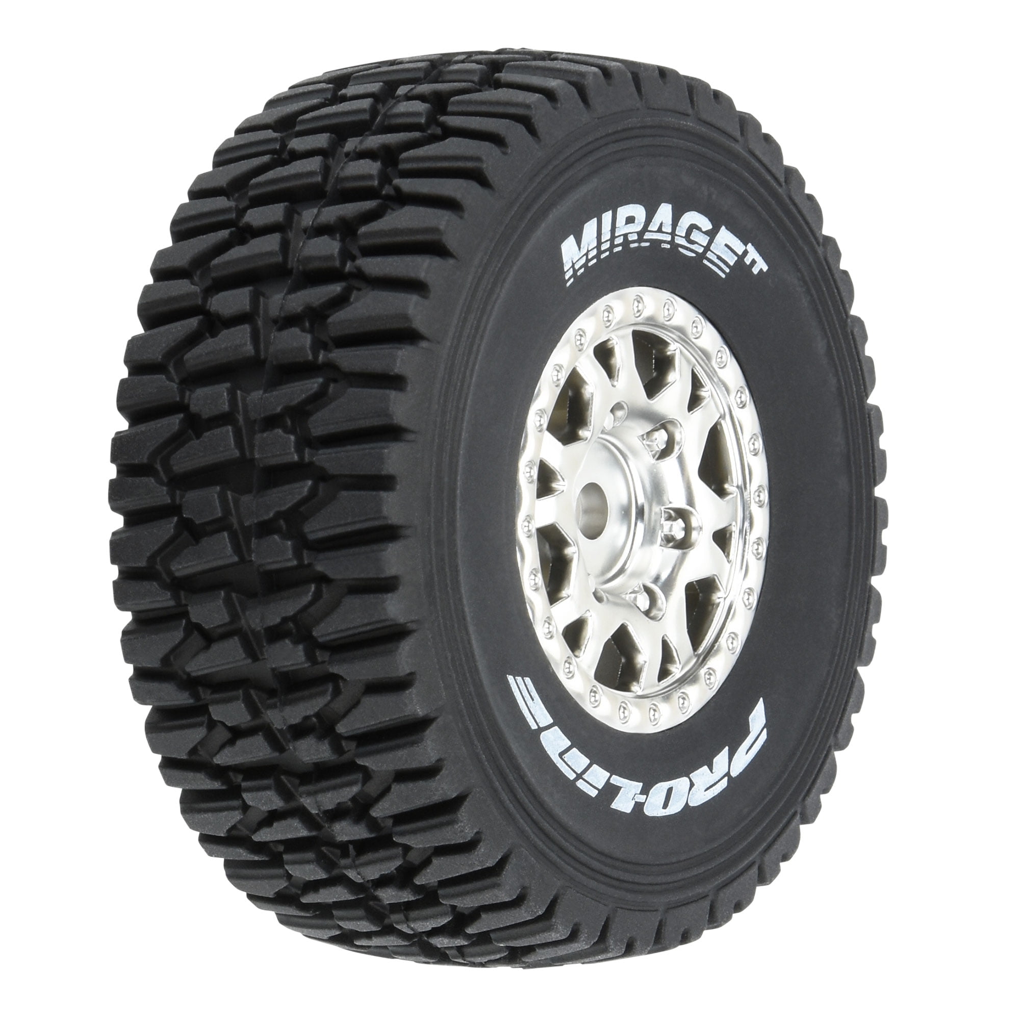 Pro-Line Racing Mirage TT F/R Tires Mounted 12mm Hex Satin Silver ...