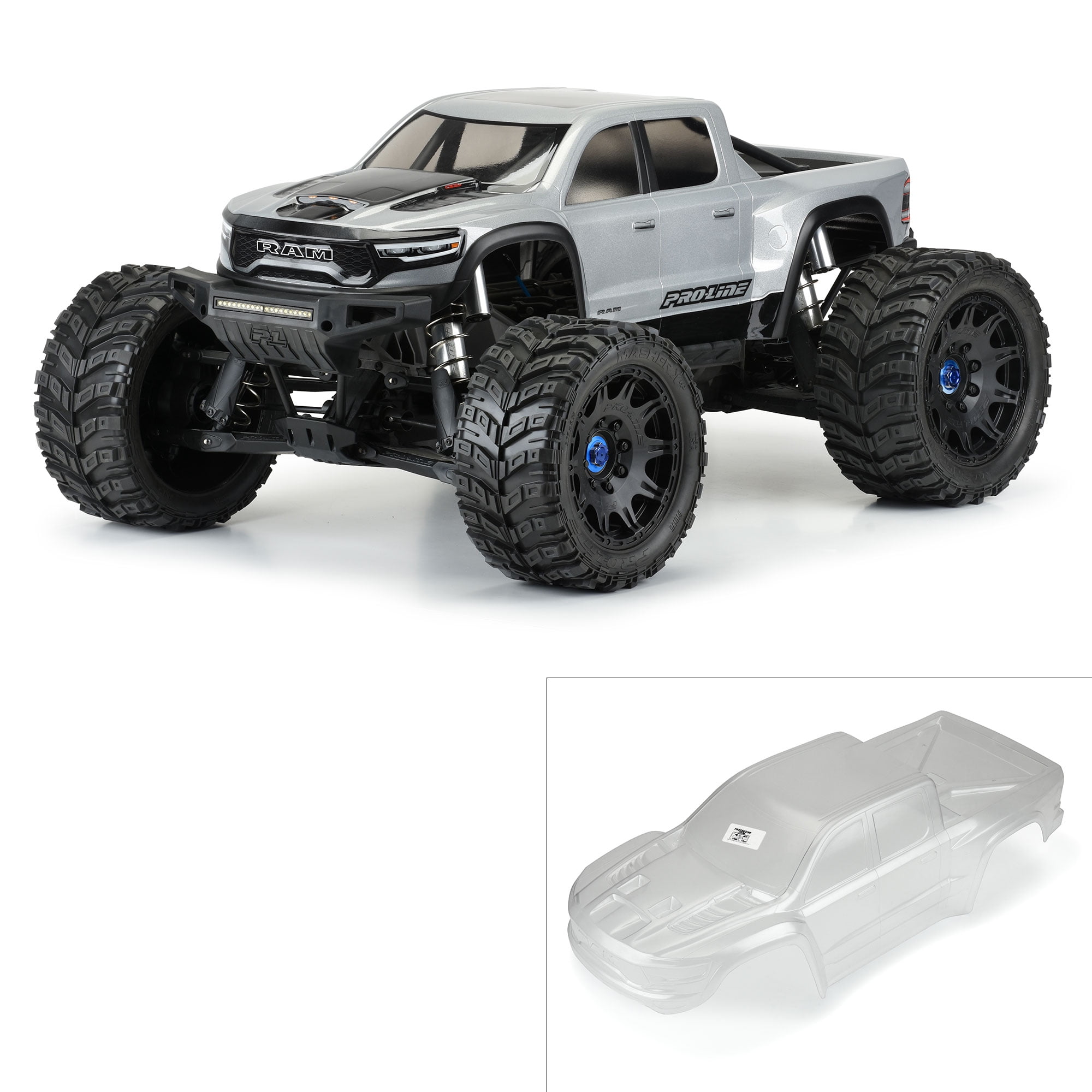 Pro-Line Racing Pre-Cut 2021 Ram 1500 TRX Clear Body, Polycarbonate, X ...
