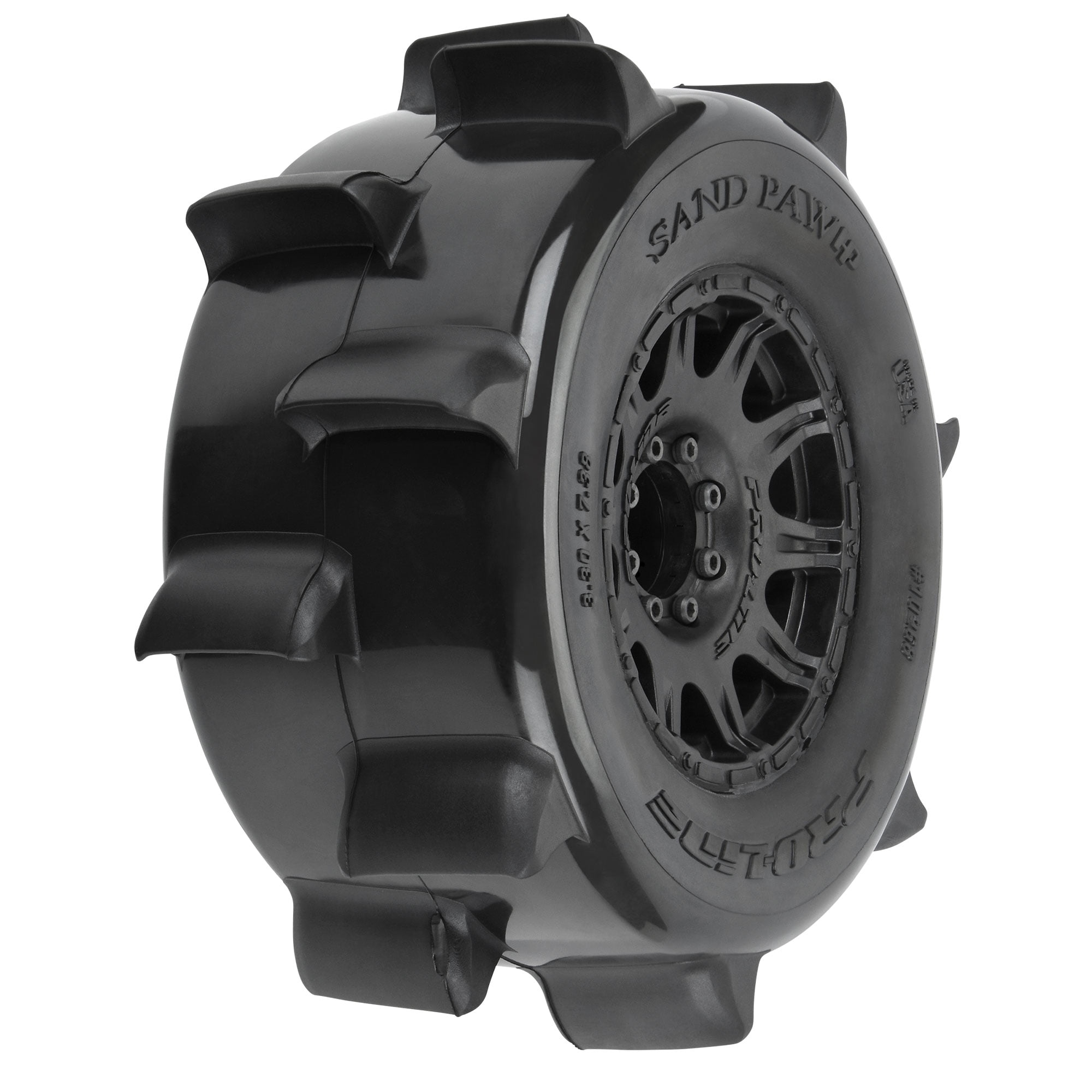 Pro-Line Racing Sand Paw HP BELTED F/R 3.8" MT Tires MTD 17mm Black ...