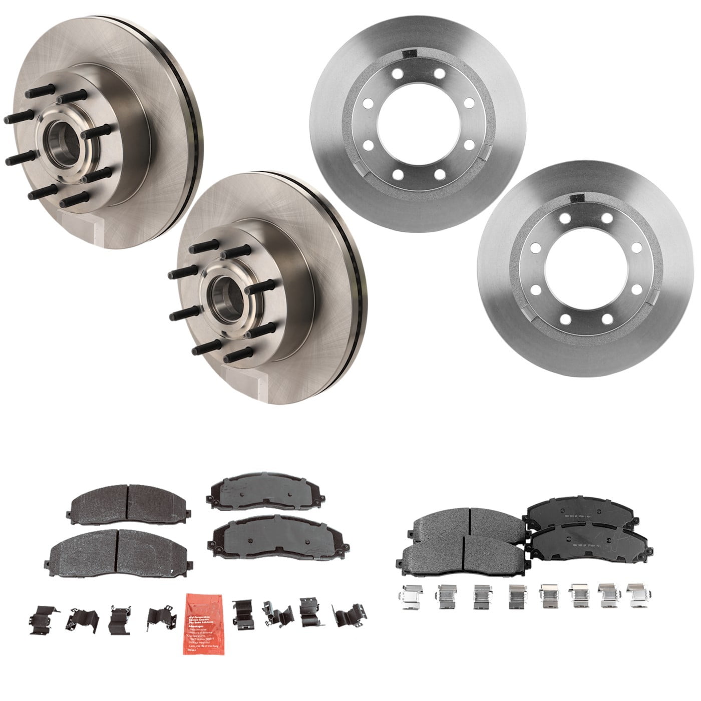 Pro-Line Series 8-Piece Front & Rear Brake Disc and Pad Kit F250 for ...