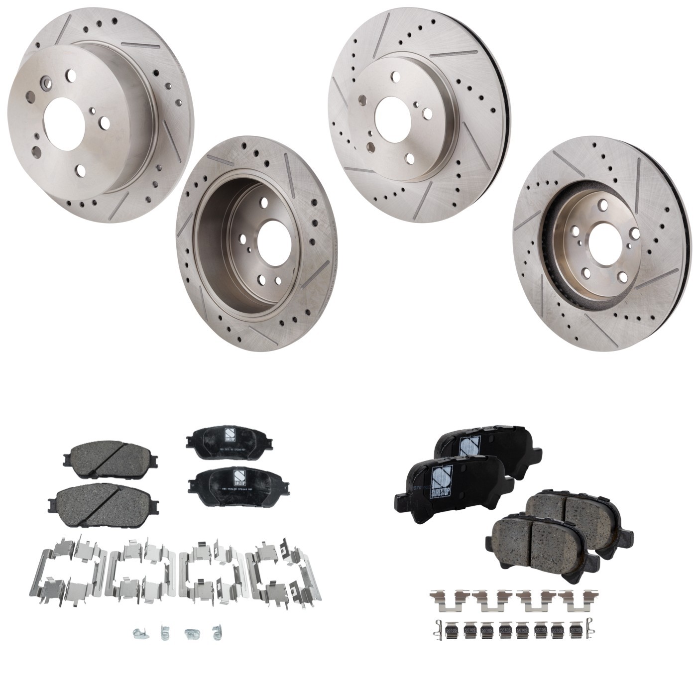 Pro-Line Series Cross-drilled Ceramic Disc Brake & Ceramic Pad Kit for ...