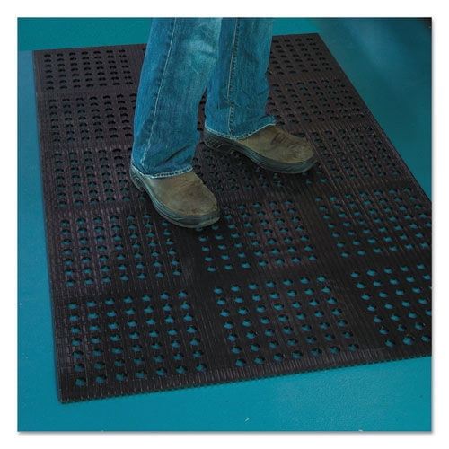 E.s. Robbins Pro Lite Four-way Drain Mat, 36 X 120, Black - Walmart.com